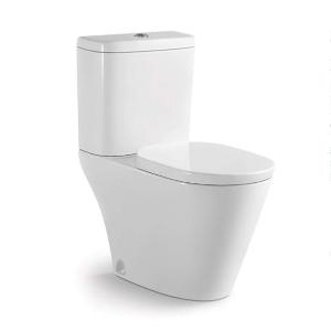China Sanitary Ware Water Closet Washdown Ceramic Bathroom Rimless P Trap Two Piece Toilet for sale