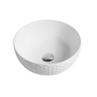 China Matt White Modern Bathroom Vessel Sink Countertop Porcelain Lavabo Washbasin Ceramic Counter Table Top Art Hand Wash Basin for sale