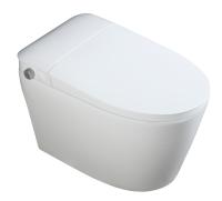 China Modern Design Hotel Bathroom No Water Pressure Requirement Comfortable Wall Hung Smart Seat Cover Without Power Cord Toilet for sale