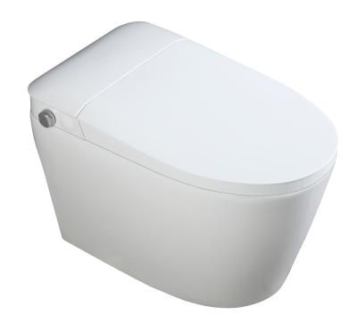 China Modern Design Hotel Bathroom No Water Pressure Requirement Comfortable Wall Hung Smart Seat Cover Without Power Cord Toilet for sale