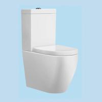 China Modern Two-Piece Flush Toilet for Hotel Supermarket Bathrooms Easy Clean Separates Toilet Remote Ceramic Toilet Seat Included for sale