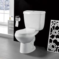 China Modern Two-Piece Flush Toilet for Hotel Supermarket Bathrooms Easy Clean Separates Toilet Remote Ceramic Toilet Seat Included for sale