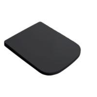China Colorful Matt Black White Grey Urea Duroplast Slow Closed European WC Toilet Cover for sale