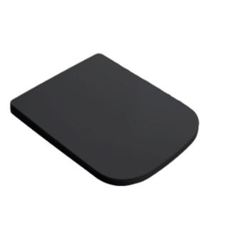 China Colorful Matt Black White Grey Urea Duroplast Slow Closed European WC Toilet Cover for sale