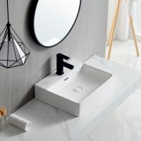China High Quality Sanitary Ware Countertop White Bathroom Vanity Vessel Sinks Wash Art Basin Ceramic Sink for Hotel Project for sale