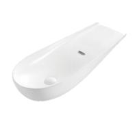 China Wholesale ALLWELL Oval Ceramic Wash Basin Above Counter Mounted Bathroom Sink for sale