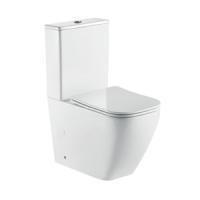 China Simple Women WC Toilet Two Piece Bathroom Rimless Toilet Bowl Sanitary Ware for Home S-trap P-Trap for Bathroom for sale