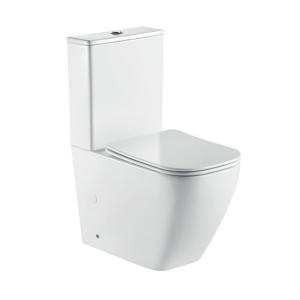 China Simple Women WC Toilet Two Piece Bathroom Rimless Toilet Bowl Sanitary Ware for Home S-trap P-Trap for Bathroom for sale
