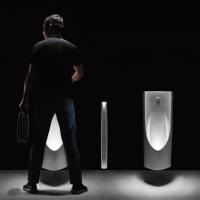 China Modern Design Wall Mounted Sensor Urinal WC Bathroom Men Urinal Flush Ceramic Wall hung for Hotel Use for sale