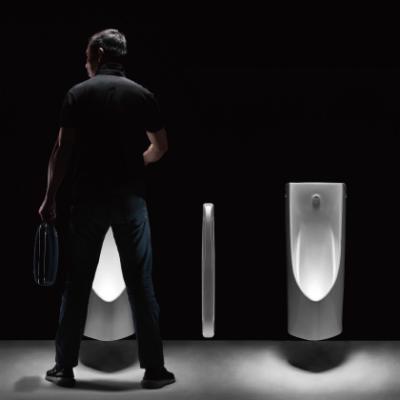 China Modern Design Wall Mounted Sensor Urinal WC Bathroom Men Urinal Flush Ceramic Wall hung for Hotel Use for sale