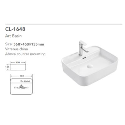 China Sanitary Ware Countertop Washroom Ceramic Bathroom Sink Round Bathroom Wash Basin for sale