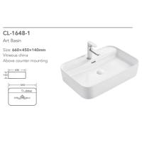 China Best Quality Most Popular Sanitary Ware White Color Semi Inset Ceramic Art Basin for sale