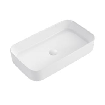 China Modern Elegant Square White Ceramic Wash Basin Easy Clean Sink for Dining Bathroom Hotel Living Room for sale