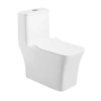 China New Modern Design Square Shape One Piece Toilet Bowl SASO Passed Products Washdown W.C. Back to Wall Sanitary Ware Toilet for sale
