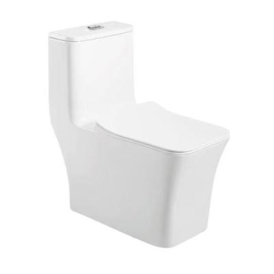 China New Modern Design Square Shape One Piece Toilet Bowl SASO Passed Products Washdown W.C. Back to Wall Sanitary Ware Toilet for sale