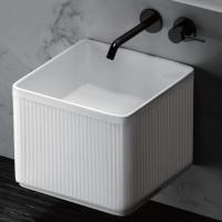 China ALLWELL Modern Wall-Mounted Indoor Bathroom Sink Stylish Hand Basins for Washing  Wall-Hung Sinks for sale