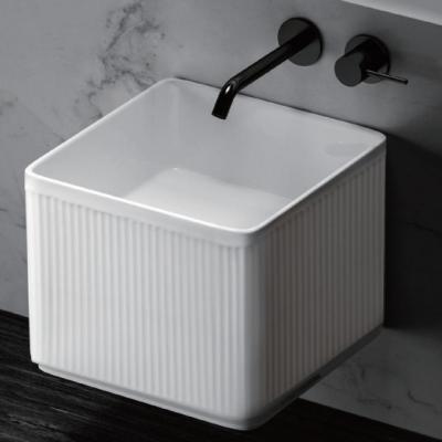 China ALLWELL Modern Wall-Mounted Indoor Bathroom Sink Stylish Hand Basins for Washing  Wall-Hung Sinks for sale