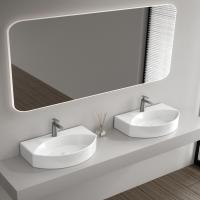 China Custom Color Bathroom Washroom Save Space Artificial Hand Made Solid Surface Stone Wash Basins for sale