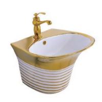 China Electroplate Sanitary Ware Bathroom Wc Wall Toilet Bowl Ceramic and Wall Hung Toilet Set Wash Basin Toilet Suites for sale