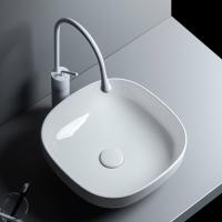 China Modern Style Easy to Clean Glazed Wall Hung Basin Bathroom Sanitary Ware Factory Good Price Wall Hung Ceramic Basin for sale
