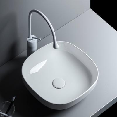 China Modern Style Easy to Clean Glazed Wall Hung Basin Bathroom Sanitary Ware Factory Good Price Wall Hung Ceramic Basin for sale