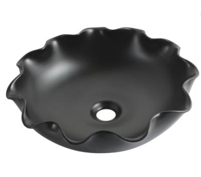 China Popular Beautiful Design Economic Porcelain Black Basin Sink For Hotel Home Bathroom Washroom for sale