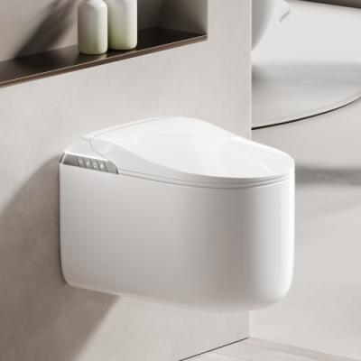 China Smart Toilet, One Piece Toilet with Built-in Heated Bidet Seat, Auto Flush, Foot Sensing Flush, Built-in Tank & Pump-Assisted, Warm Water & Dryer, LED Display, Night Light, Manual Lid for sale