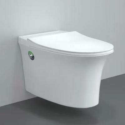 China Bathroom Ceramic Pulse Wall Hung Toilet Ceramic Washdown Wall Mounted Tankless Toilet for sale