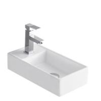 China Smooth Surface Ceramic Rectangle Shape Countertop Table Wash Ceramic Basin For Washroom Bathroom Hotel Toilet for sale