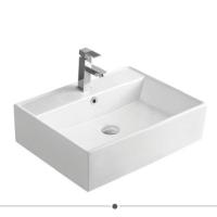 China Popular Modern Design Art Basin Sinks White Ceramic Rectangular Basin For Bathroom Washroom Hotel Toilet for sale