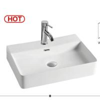 China Modern Luxury Design Wall Hung Art Basin  Commercial Hotel Washroom Ceramic Sink Easy to Clean for sale