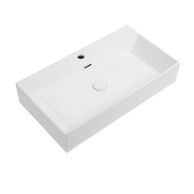 China Art Basin Modern Luxury Design Commercial Hotel Washroom Ceramic Counter Top Sink Easy to Clean Art Basin for sale
