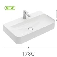 China Modern Eco-Friendly White Ceramic Wall Hung Bathroom Washroom Sink for Hotel School Apartment Projects for sale