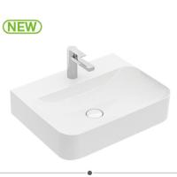 China Modern Custom White Color Modern Countertop Wash Basin For Hotel Home Garden Apartment Washroom Bathroom Sink for sale