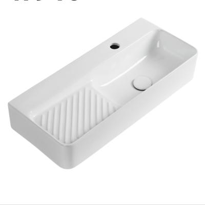 China Custom Popular Modern Bathroom Vanity Sanitary Ware Cheap Basin Rectangle Design Home Hotel Use for sale