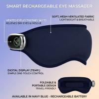 China Smart Eye Massager with Heat and Vibration, 3D Sleep Mask for Dark Circles & Eye Strain Relief, Rechargeable Heated Eye Mask with Detachable Magnetic Controller for sale
