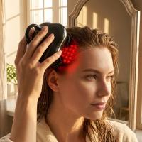 China Waterproof EMS Head Massager with 635nm Red Light Therapy, Portable Electric Scalp Massager for Hair Growth & Stress Relief for sale