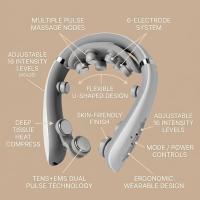 China Smart Neck and Shoulder Massager ZN-ML12 - TENS+EMS Pulse Electric Neck Massager with Heat for sale