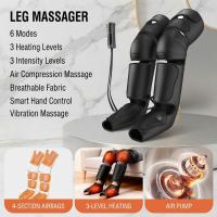 China ZN-SY52 Air Compression Leg Massager with Heat and Vibration for Deep Tissue Muscle Recovery-3-Section Airbags, LCD Display Model - Foot & Knee Heating + Calf Vibration for sale