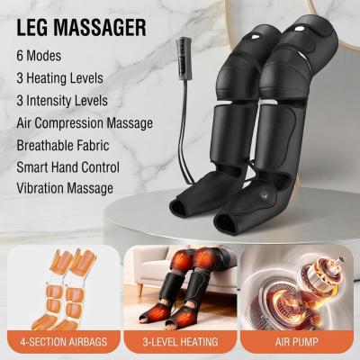 China ZN-SY52 Air Compression Leg Massager with Heat and Vibration for Deep Tissue Muscle Recovery-3-Section Airbags, LCD Display Model - Foot & Knee Heating + Calf Vibration for sale