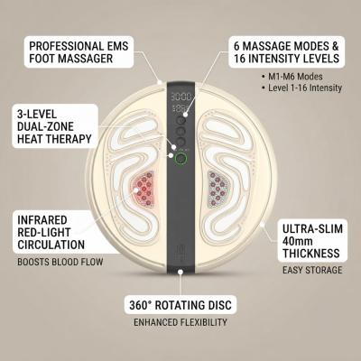 China ZN-DB51 Portable EMS Foot and Leg Massager with Red Light Heat Therapy & Muscle Sculpting for sale