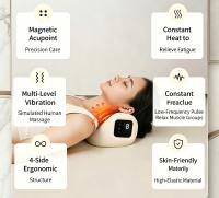 China ZN-LS01 EMS Neck Massage Pillow - Deep Tissue Electric Cervical Massager with Heat, Vibration, and Pulse Therapy for Office and Home Relief for sale