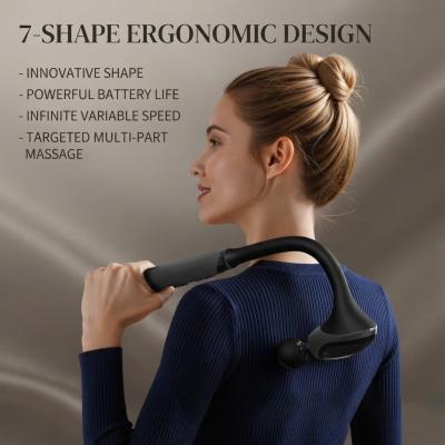 China ZN-BM04 Ergonomic 7-Shape Portable Electric Deep Tissue Massage Gun - Detachable Handle for sale