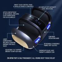 China ZN-BF08 4D Bionic Deep Kneading Foot and Calf Massager with Heat and Wireless Remote Control for sale