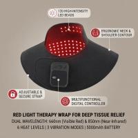 China ZN-ML02 Dual-Wavelength Red Light Therapy Heating Shoulder & Neck Massager Wrap with 120 LEDs, 6 Heat Levels & 3 Vibration Modes for sale