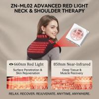 China ZN-ML02 Dual-Wavelength Red Light Therapy Heating Shoulder & Neck Massager Wrap with 120 LEDs, 6 Heat Levels & 3 Vibration Modes for sale