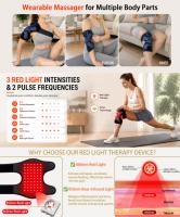 China ZN-KM02 Cordless Red Light Therapy Knee Massager with Vibration and 5000mAh Battery for sale
