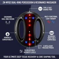 China ZN-MY02 Dual-Ring Percussion Fascia Gun & Wearable Abdominal Massage Device for Deep Tissue Recovery for sale