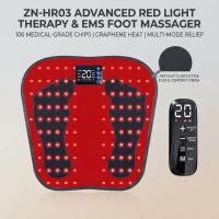 China ZN-HR03 Advanced Red Light Therapy EMS & TENS Foot Massager Mat with Graphene Heating for sale