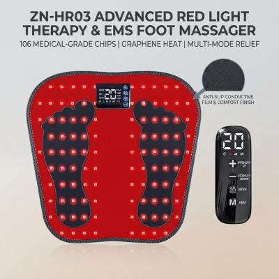 China ZN-HR03 Advanced Red Light Therapy EMS & TENS Foot Massager Mat with Graphene Heating for sale